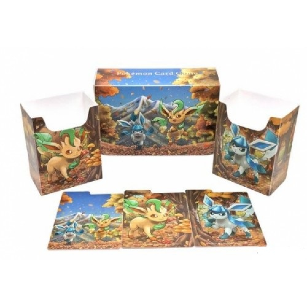 Pokemon Center dubbele deck box, Leafeon & Glaceon | Aniworld4u